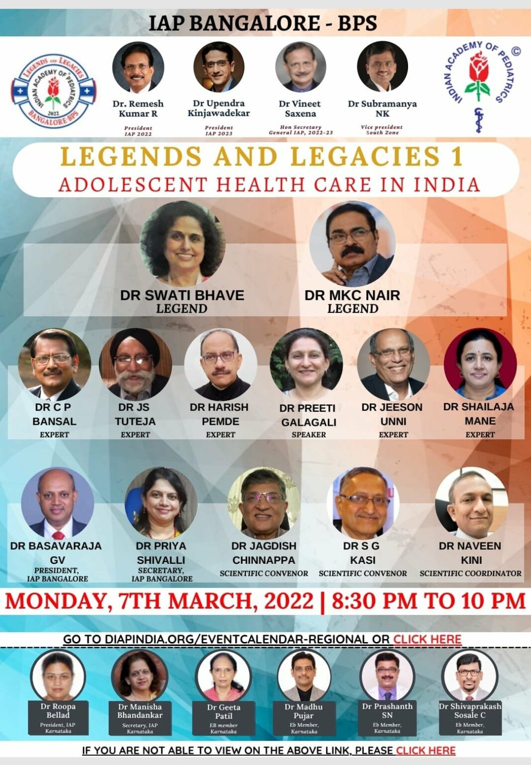 Legends and Legacies 1 (IAP BANGALORE – BPS) – AACCI
